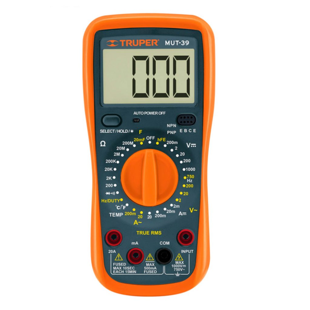 MULTITESTER DIGITAL PROFESIONAL CON RMS VERDADERO – INTELECTRICA